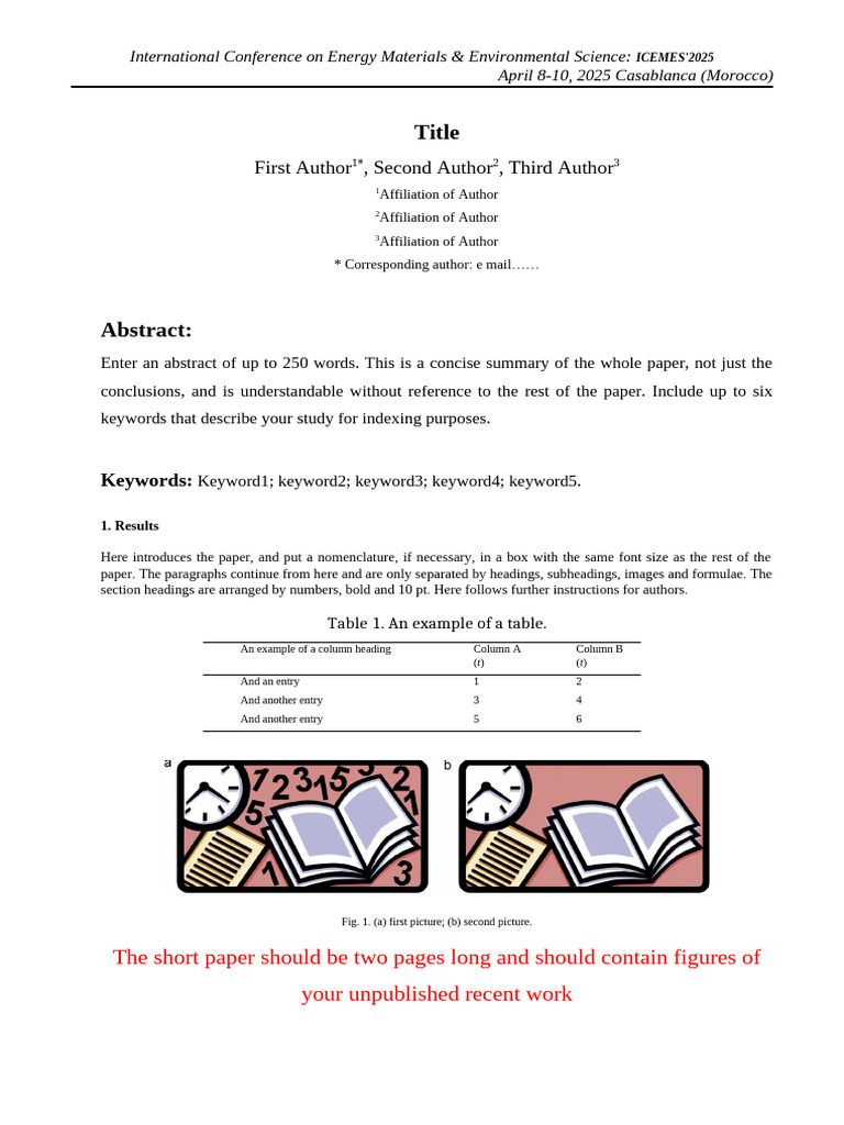 Abstract Template | PDF