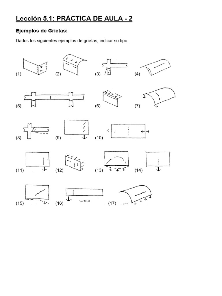 Lec051 Práctica de Aula 2 Grietas | PDF | Viga (Estructura) | Bóveda ...
