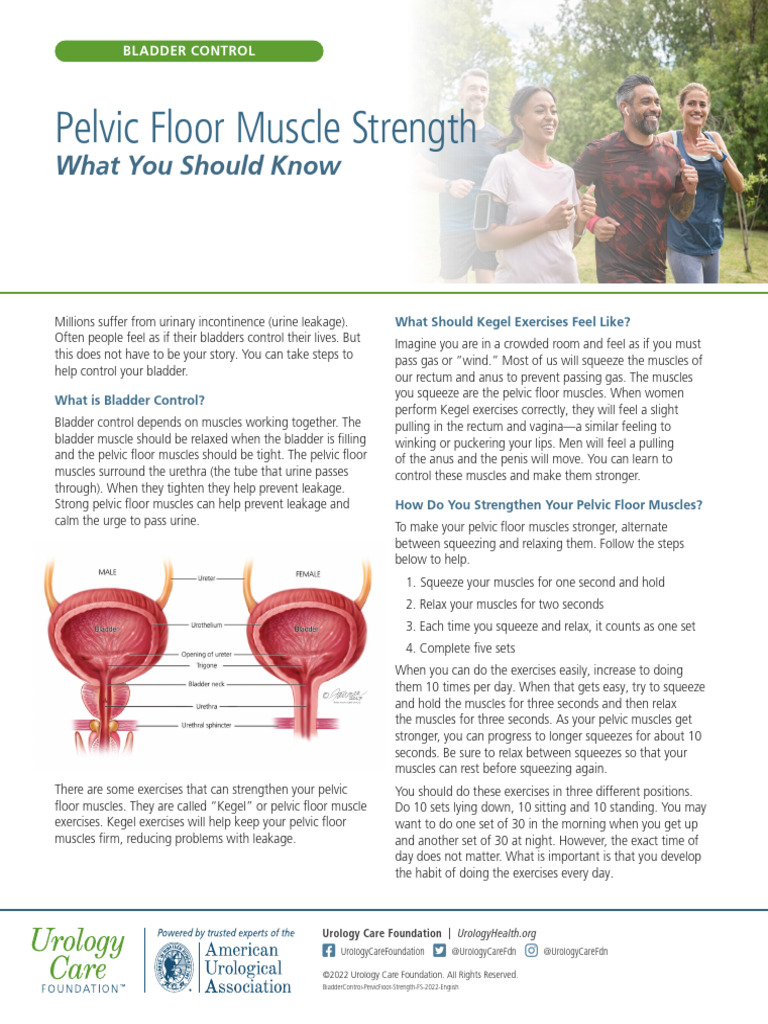 Strengthen Pelvic Floor for Bladder Control | PDF | Urinary ...