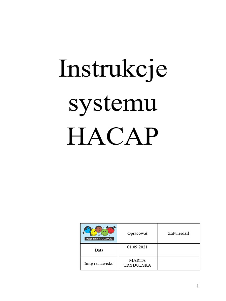 Instrukcje Hacap Mali Olimpijczycy | PDF