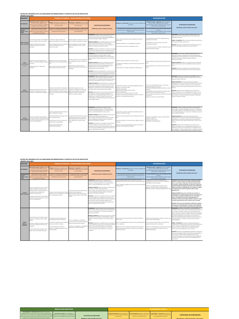 ANEXO Matriz Del Desarrollo de Las HSE A Través de Los Ciclos ...