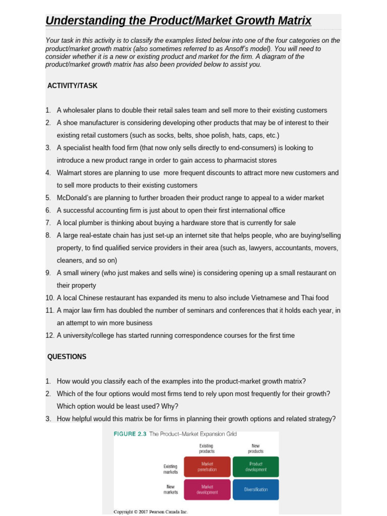 CH 2 - Understanding The Product - Market Growth Matrix | PDF