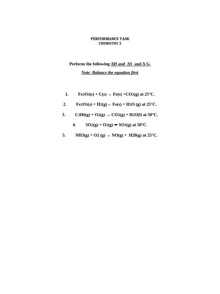 2nd Q Chem 2 Performance Task 3 | PDF