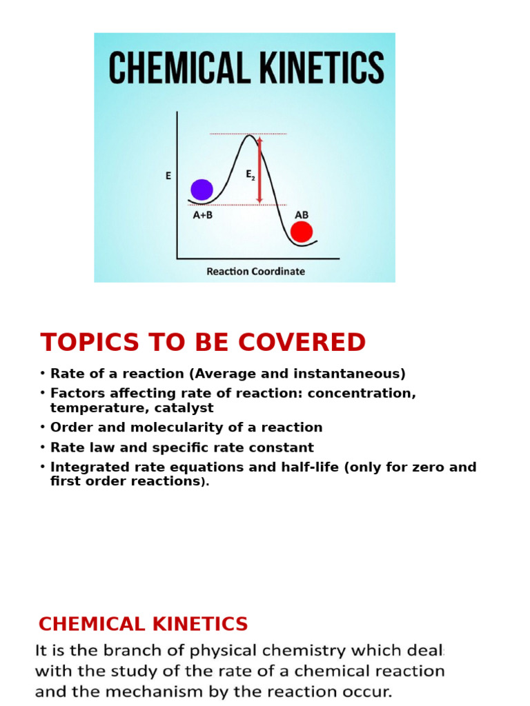 Chemical Kinetics Final-1 | PDF | Reaction Rate | Activation Energy