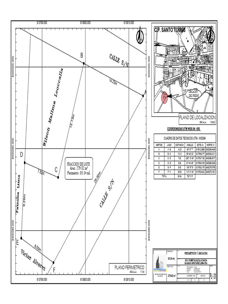 PREDIO 1 OK-Plano Perimetrico | PDF | Geodesia | Tecnología geográfica