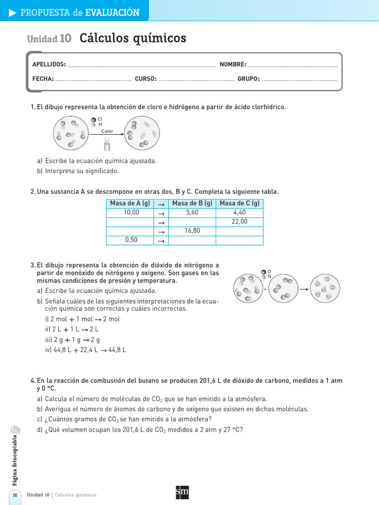 4FQ U10-Calculos Quimicos U12 Los Compuestos Del Carbono EVSOL | PDF ...