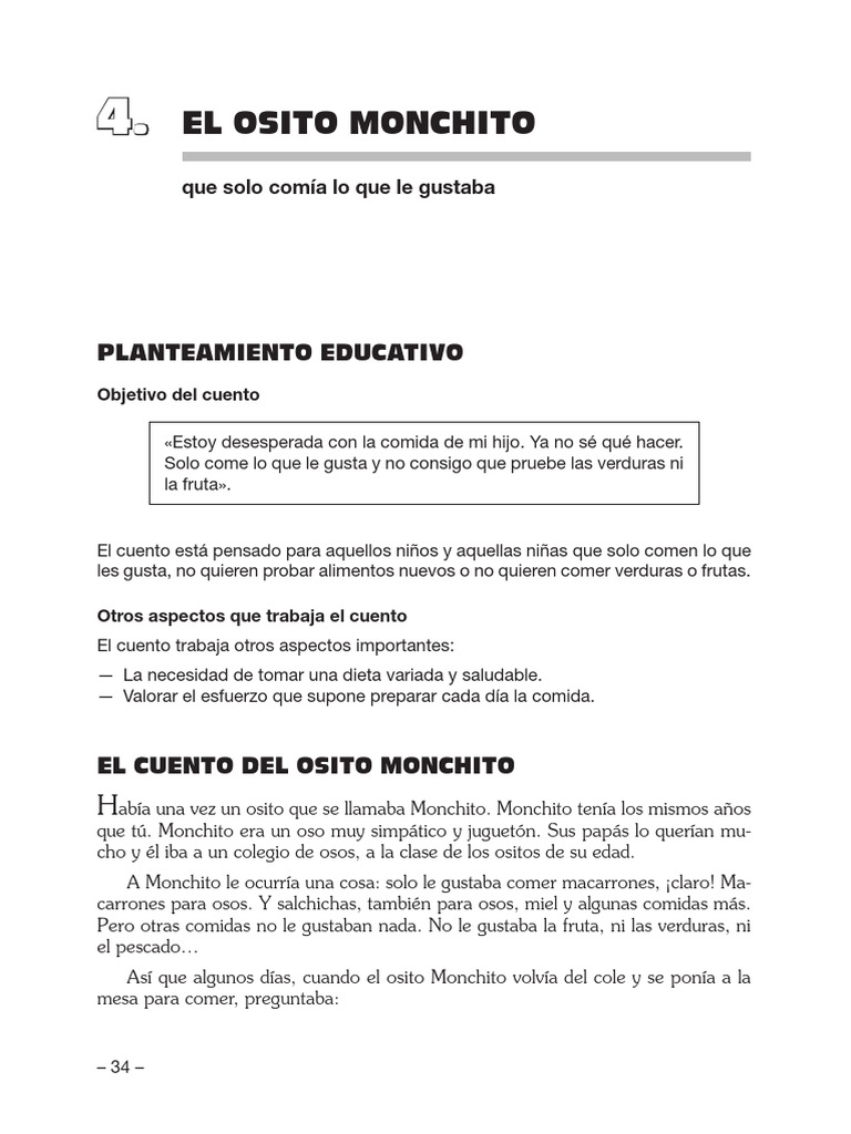 Osito Monchito | PDF | Osos | Alimentos