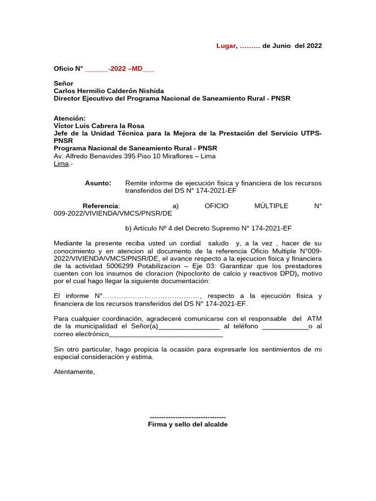Informe de Ejecución PNSR 2022 | PDF