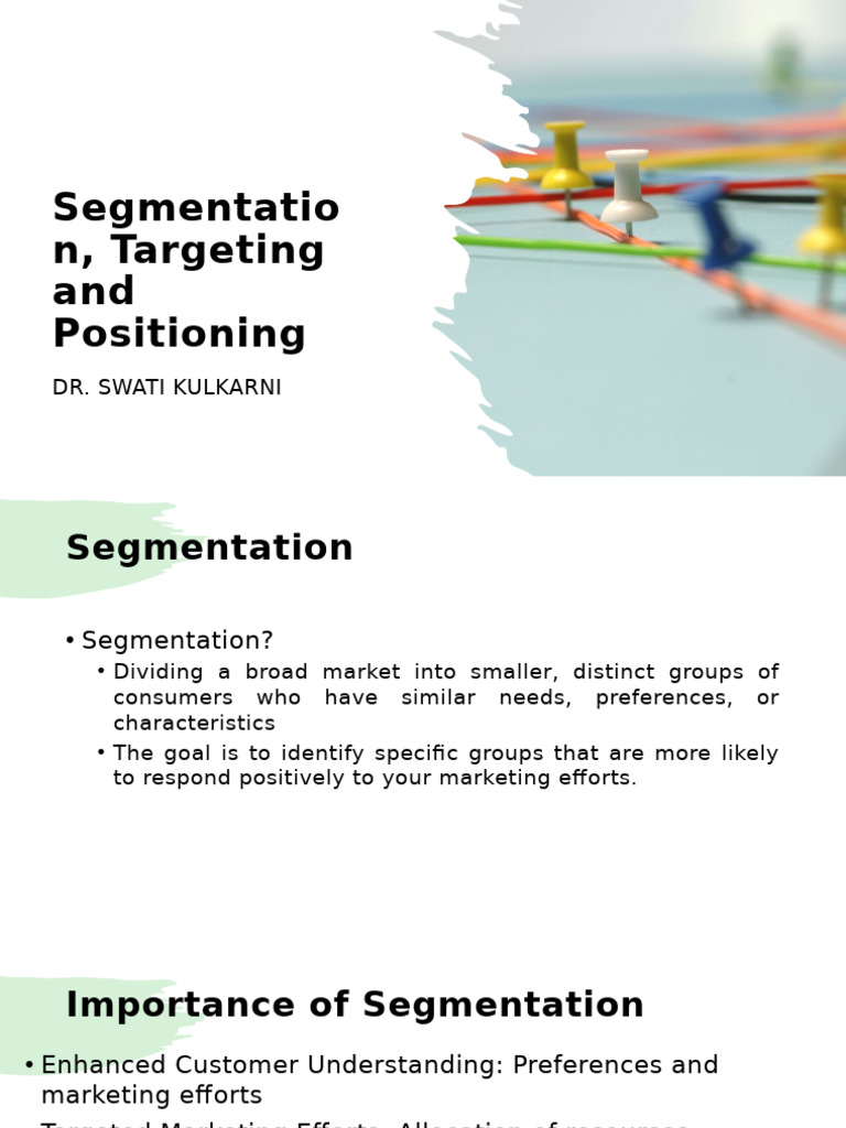 Segmentation, Targeting and Positioning | PDF