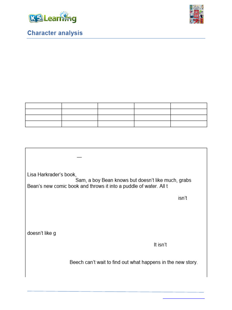 14 CHARACTER ANALYSIS | PDF