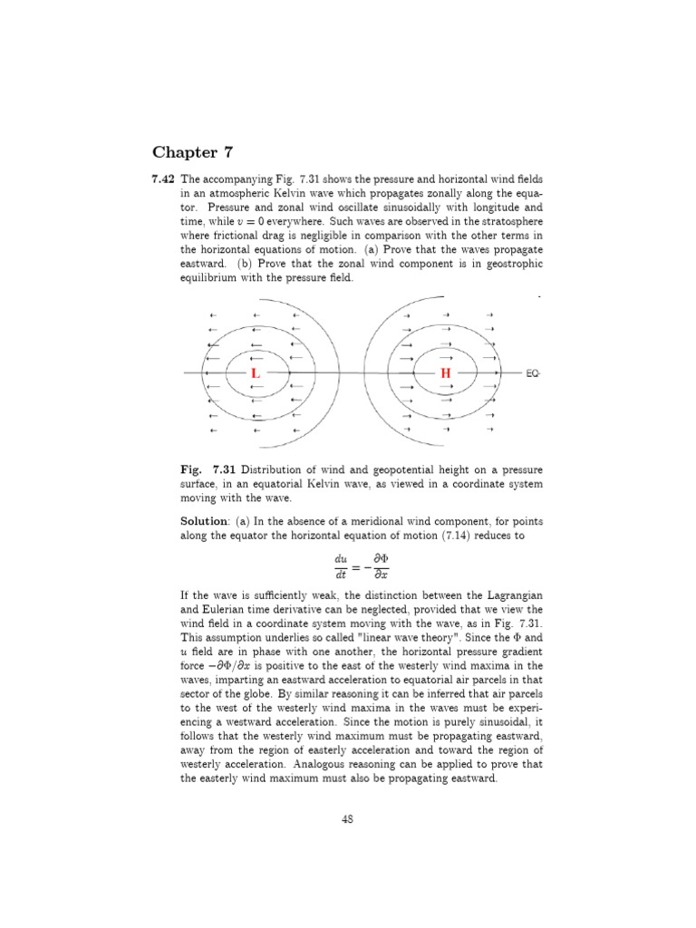 Atmospheric Science An Introductory Survey - 07 Chapter - 7 Solutions | PDF | Wound | Waves