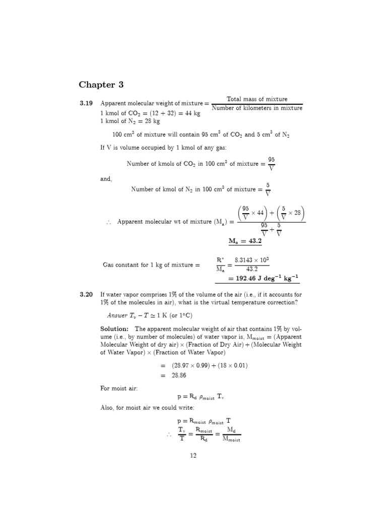 Atmospheric Science An Introductory Survey - 03 Chapter - 3 Solutions | PDF | Branches Of ...