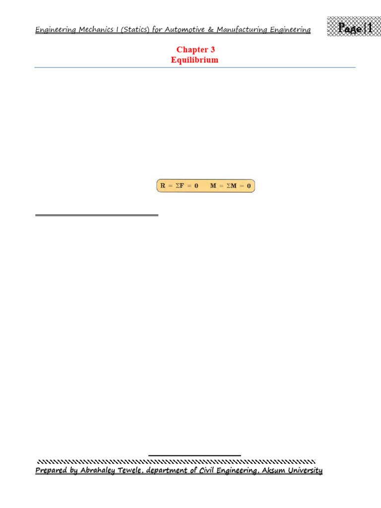 Chapter 3 - Equilibrium | PDF | Force | Chemical Equilibrium