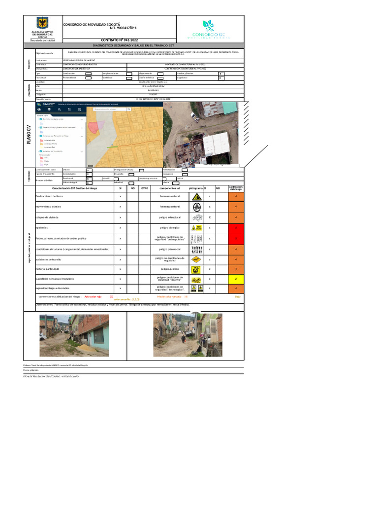 FICHA DIAGNÓSTICO EL REFUGIO SST 2 | PDF | Bogotá