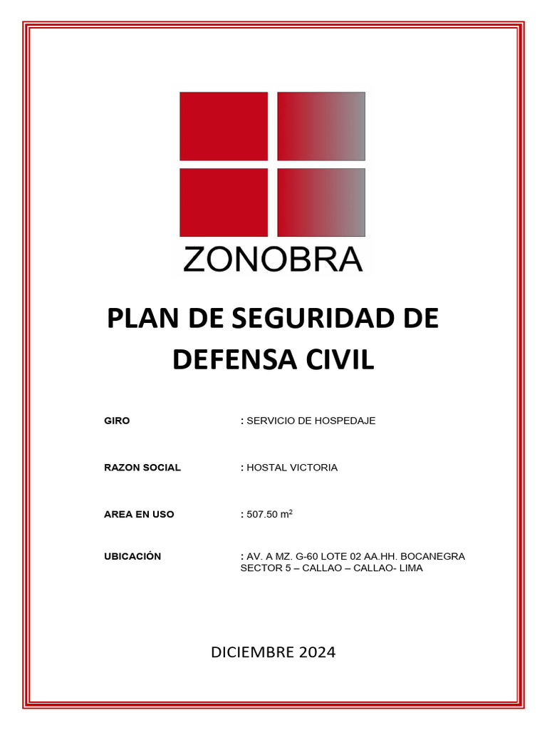 PLAN DE SEGURIDAD_HOTEL_CALLAO (1) | PDF | Defensa Civil | Primeros auxilios