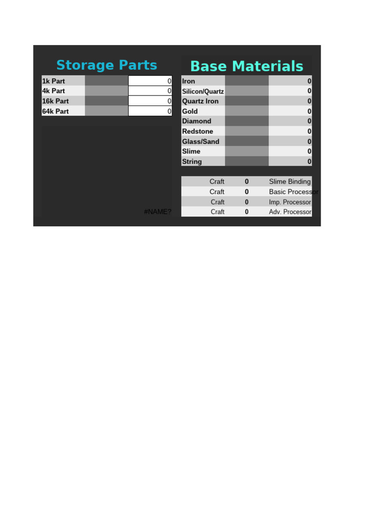 Refined Storage Parts Calc | PDF