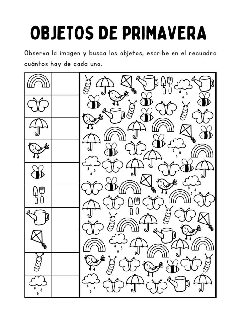 I Spy Spring Worksheet in Colorful Simple Style - 20240320 - 220624 ...