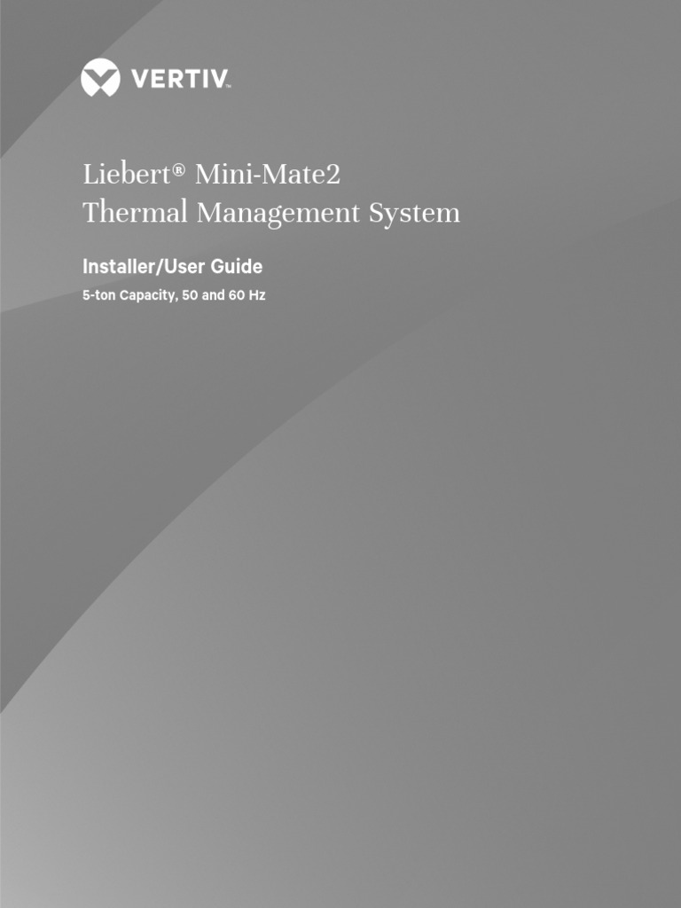 liebert-mini-mate2--5-tons-user-manual | PDF | Manufactured Goods ...
