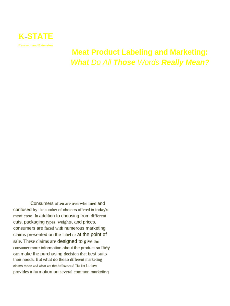 Meat Labeling 1.0 | PDF | Beef | Meat