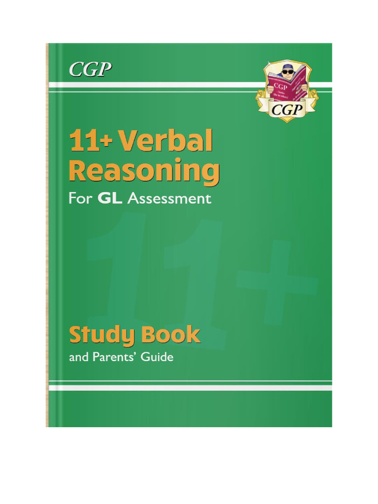 GL Verbal Reasoning CGP Study Book and Parents' Guide | PDF