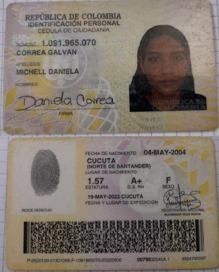 Cédula Daniela Correa - 1VwdQ | PDF