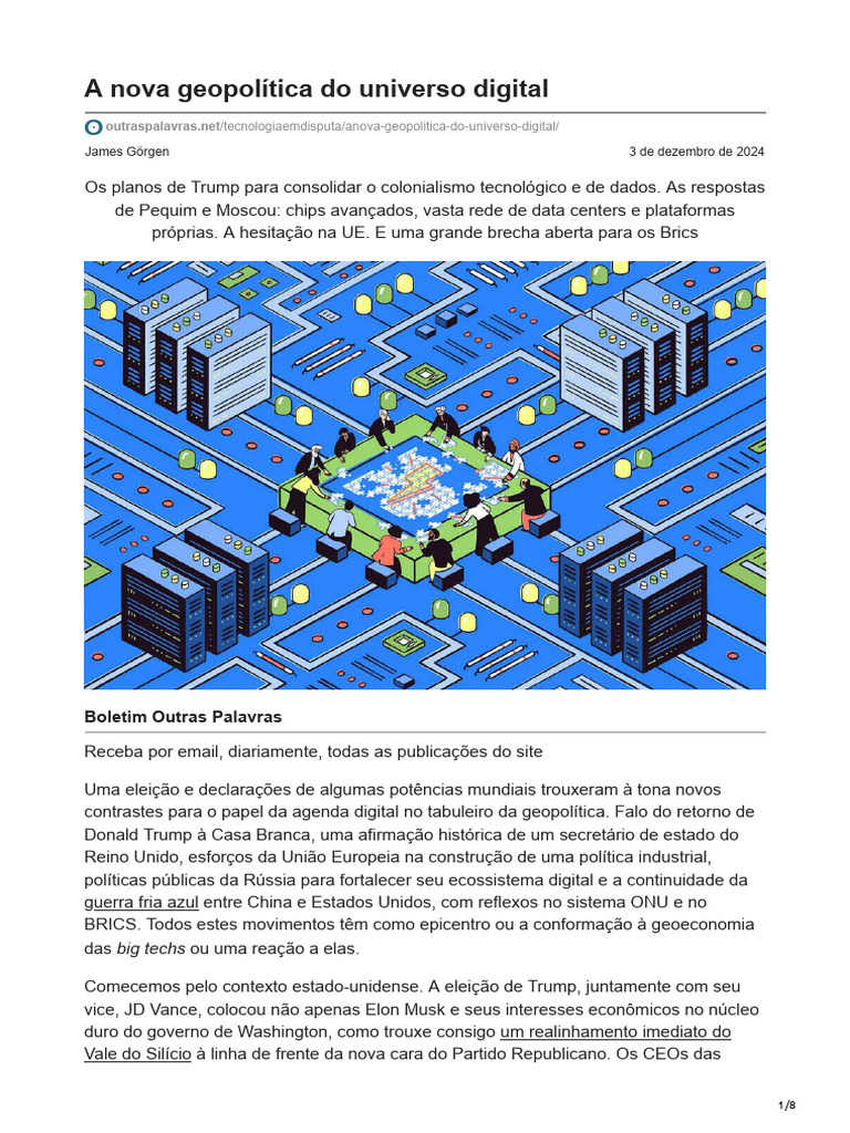 A Nova Geopolítica Do Universo Digital | PDF | Rússia | Política mundial