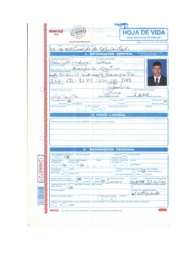 Hoja de Vida Actualizada Aldair | PDF