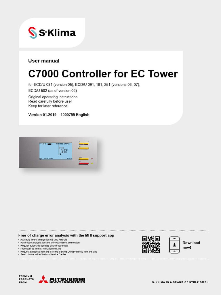 C7000 Controller For EC Tower: User Manual | PDF | Menu (Computing) | Computing