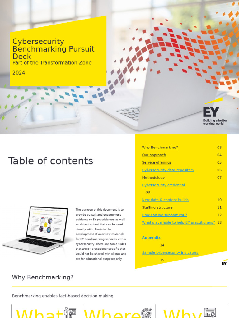 Cybersecurity Benchmarking Pursuit Deck | PDF | Computer Security ...