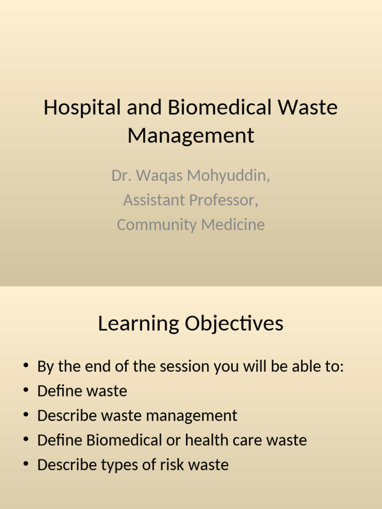 Hospital and Biomedical Waste Management | PDF | Waste | Waste Management