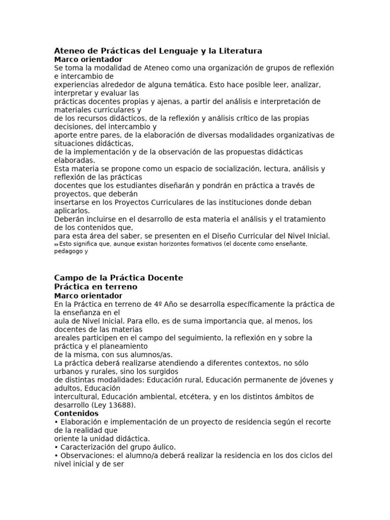 Ateneo de Prácticas Del Lenguaje y La Literatura | PDF | Maestros ...