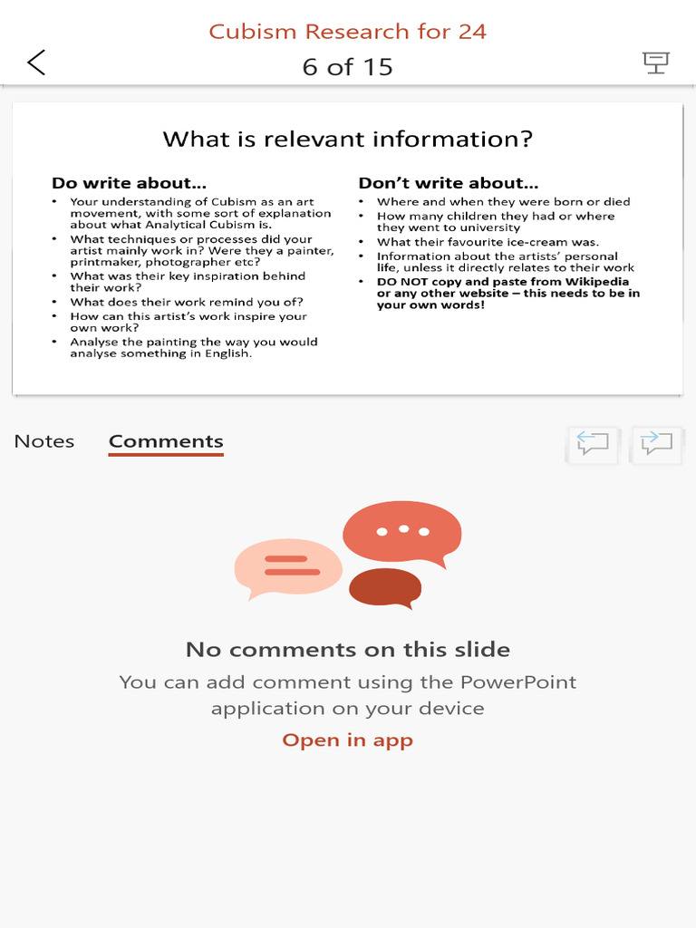 Cubism Research for 24.Pptx | PDF