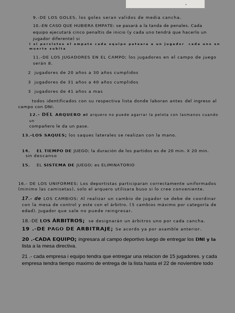 Bases Fulbito 2 | PDF