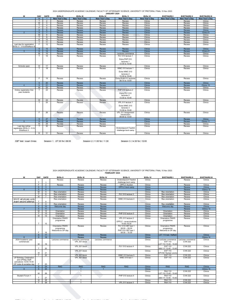 Vet Science Calendar 2024 Final - zp245756 | PDF | Animal Welfare ...