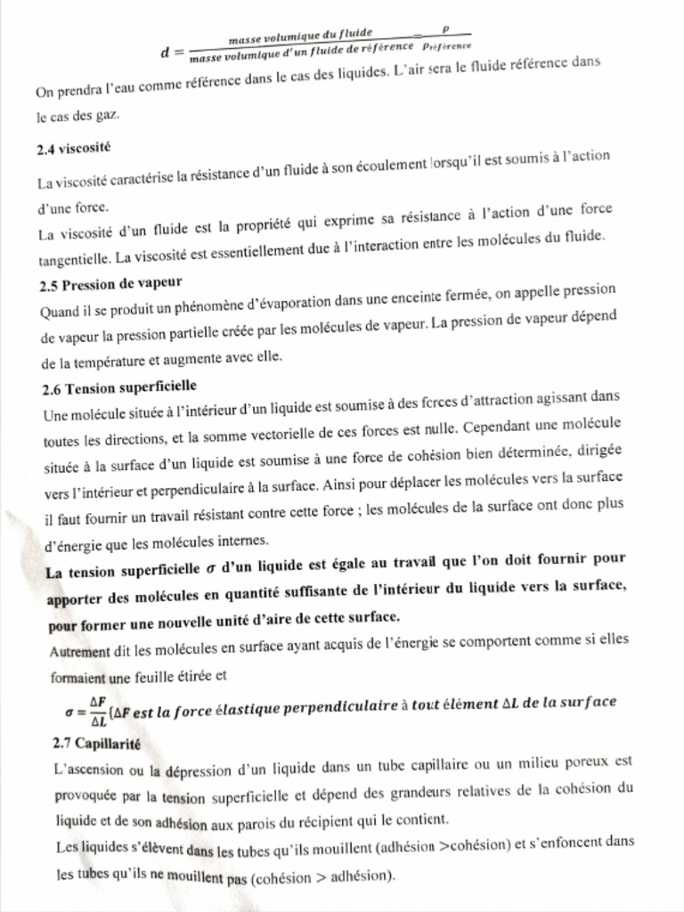 Complément Du Cours Mécanique Des Fluides ! | PDF