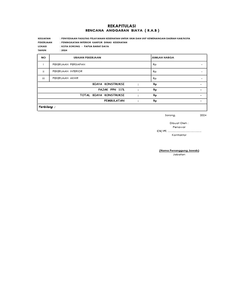 2 +boq+interior Rekapitulasi | PDF