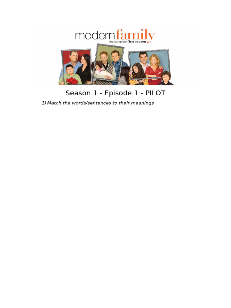 Modern-Family-S1e1-Video-Movie-Activities - Relative Clauses | PDF