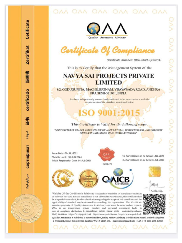 ISO CERTIFICATE | PDF