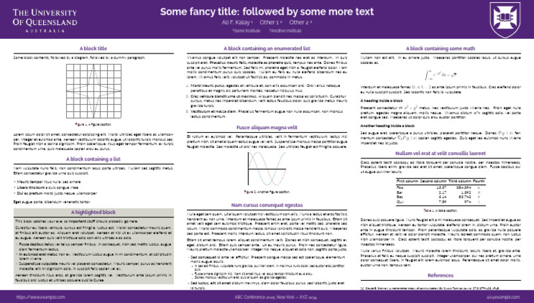 UQ Beamerposter Template | PDF