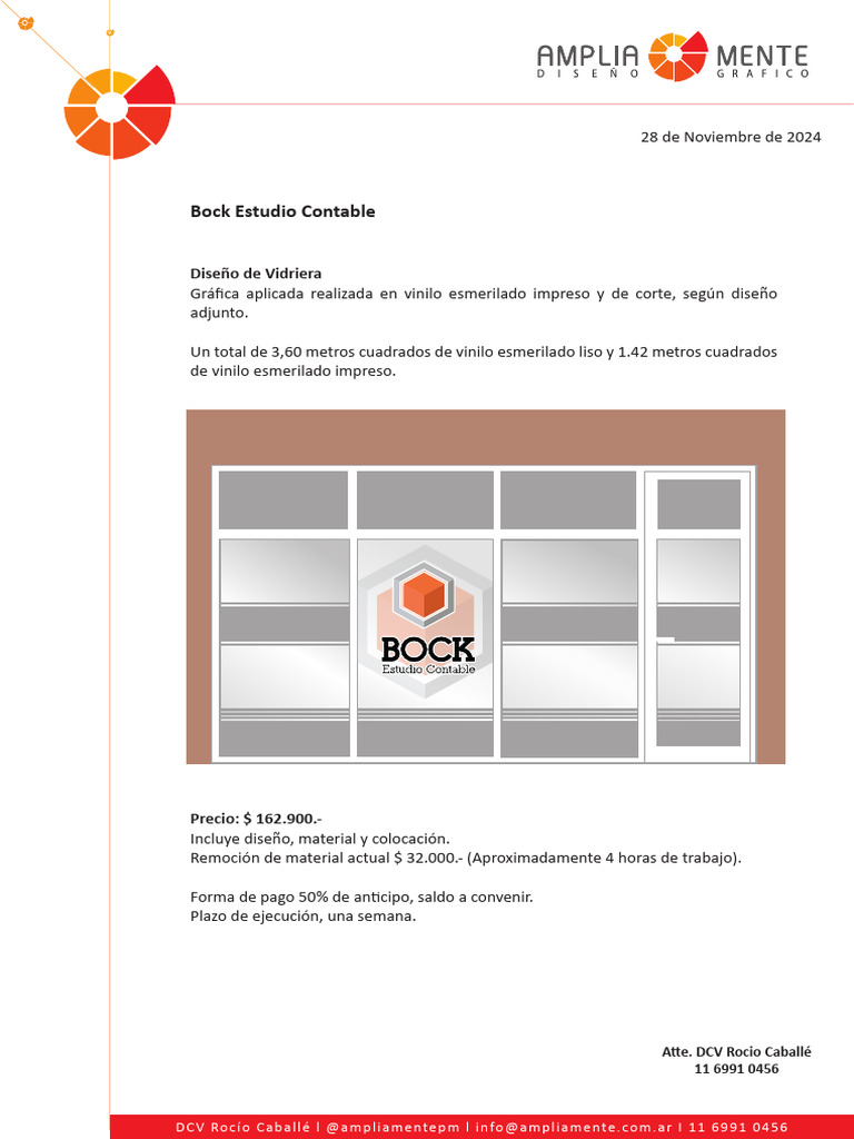 Presupuesto Bock | PDF