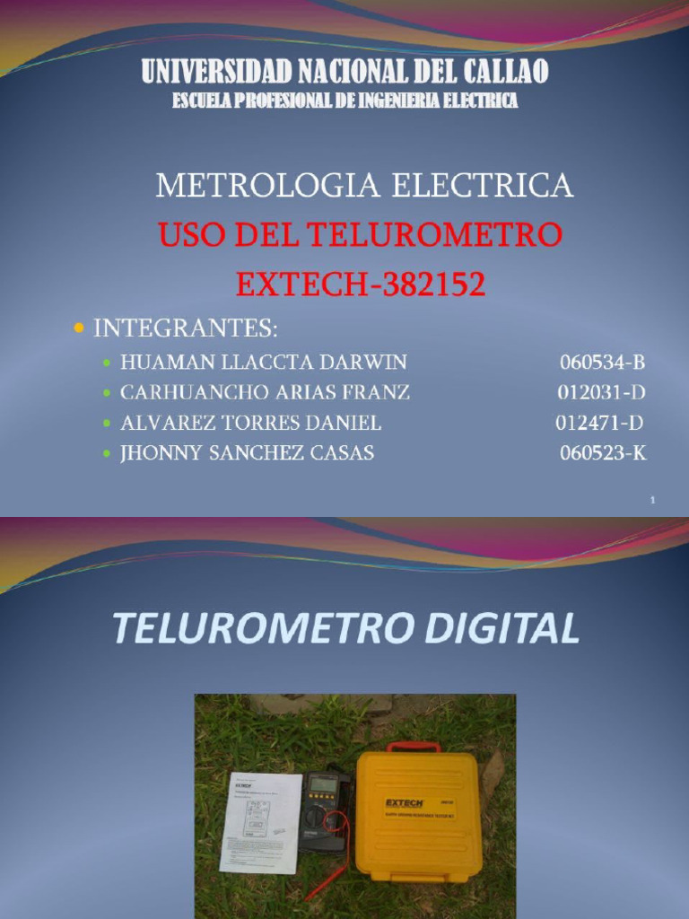 Presentacion Telurometro EXTECH | PDF
