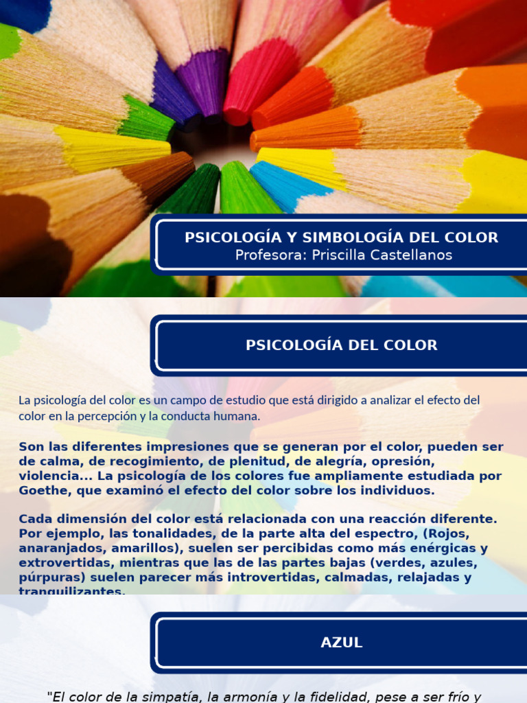 Psicología y Simbología Del Color TS | PDF | Color | Rojo