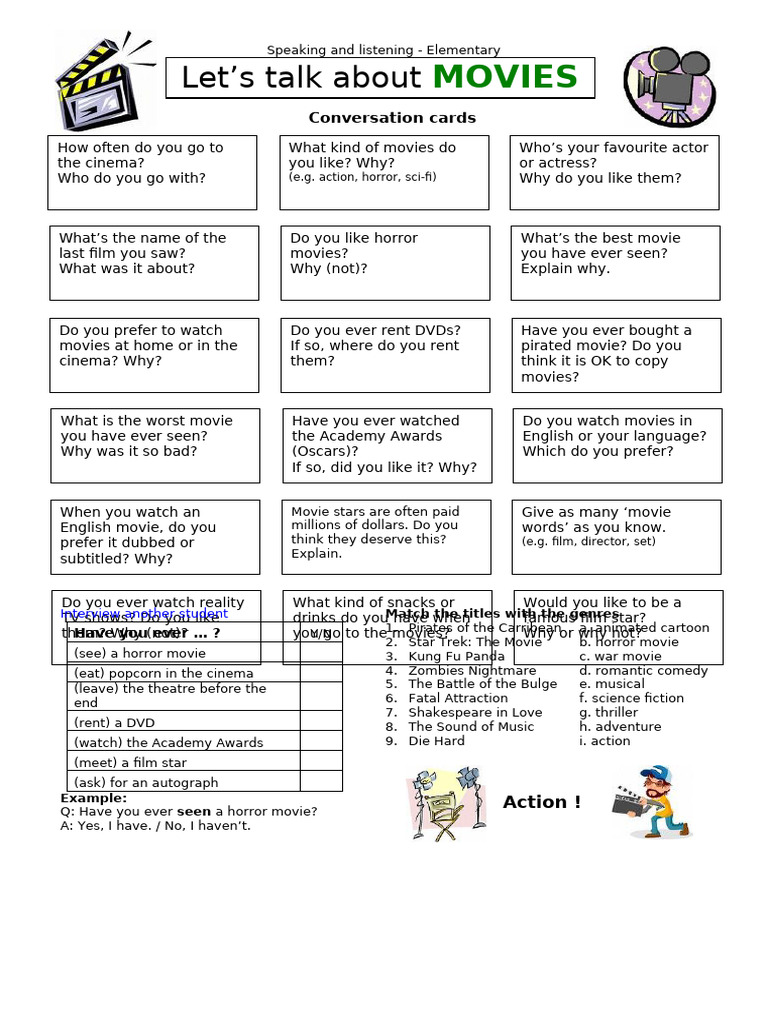 Lets Talk About Movies Activities Promoting Classroom Dynamics Group ...