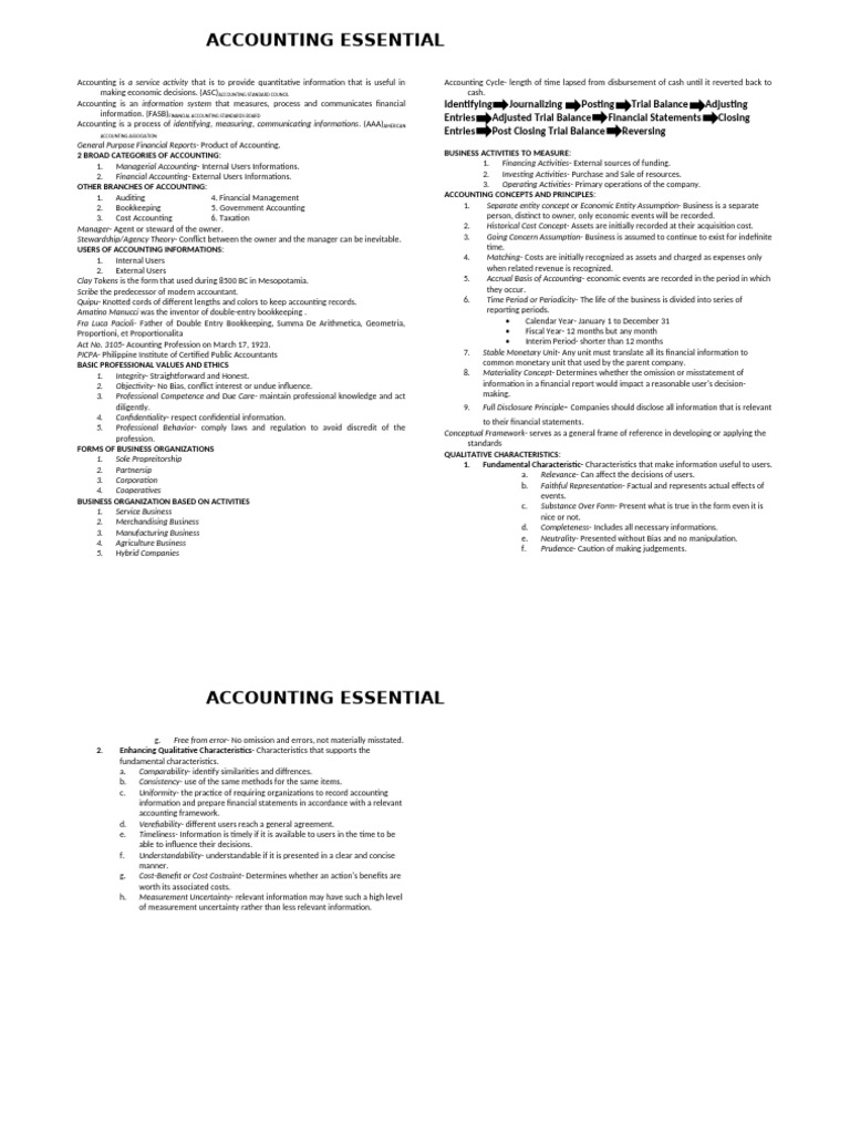 Accounting Essentials Lecture | PDF | Accounting | Financial Accounting