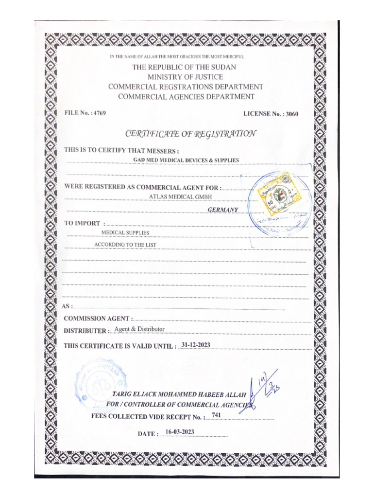 Certificate of Registartion | PDF