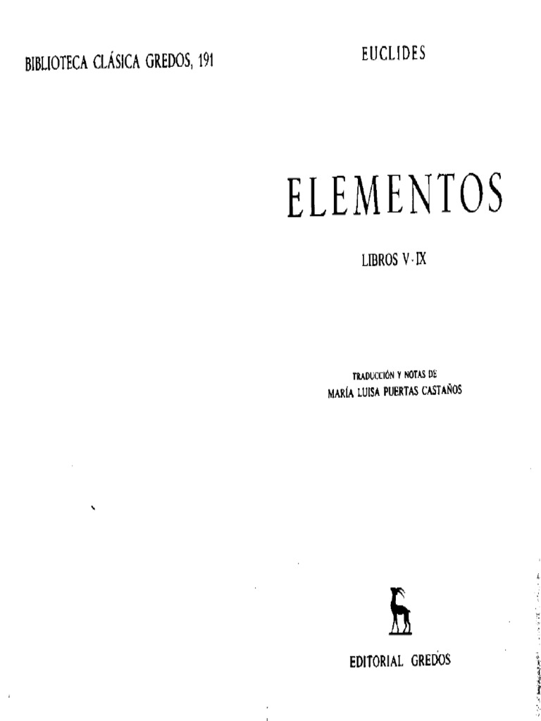 Euclides - Elementos - Libros V Al XIII (Gredos) .Comp | PDF
