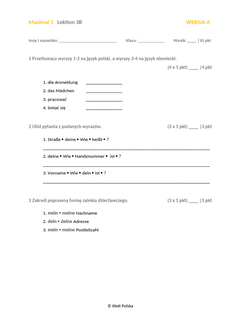 Maximal 1 Lektion 3B | PDF