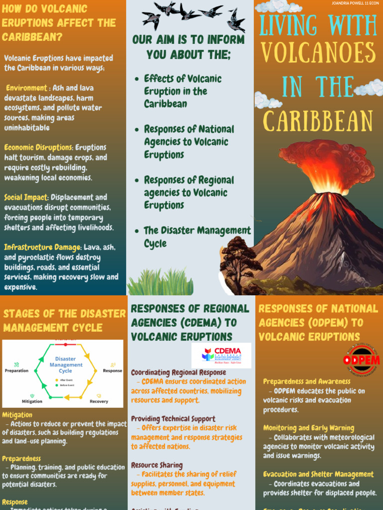 Effects of volcanoes in the Caribbean Brochure | PDF | Emergency ...