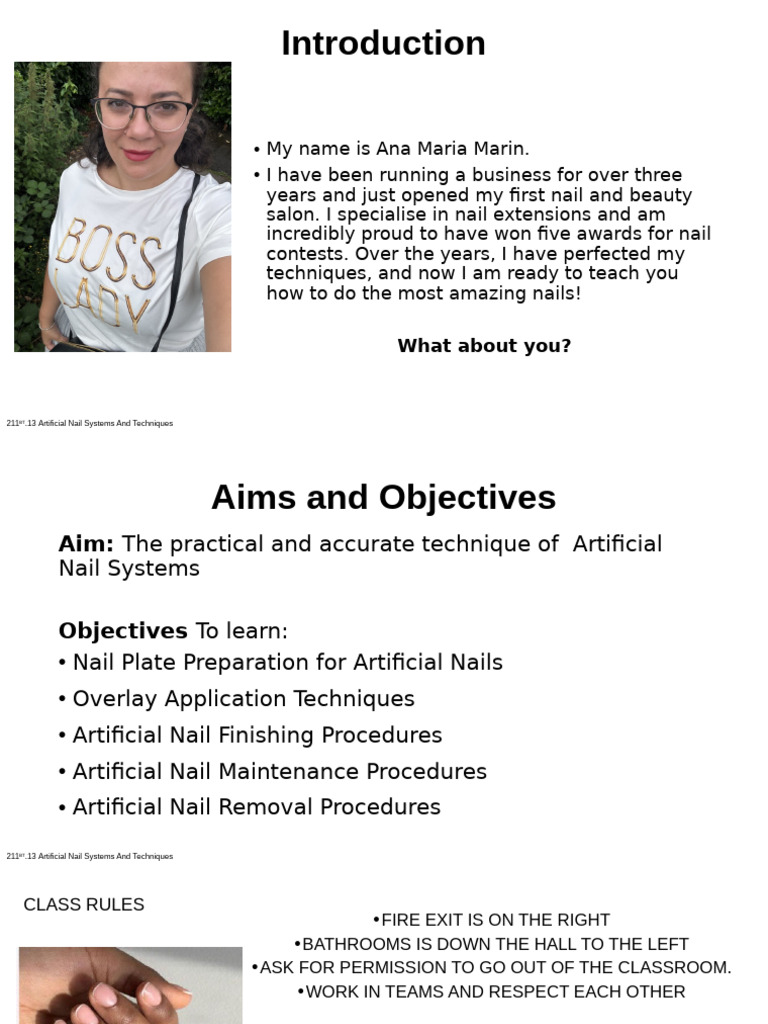 Artificial Nails Powerpoint Ana Marin | PDF | Nail (Anatomy)