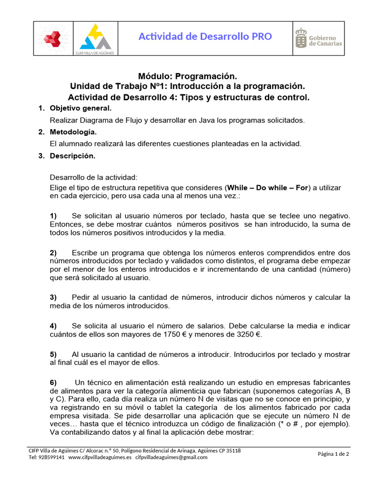 4 Tipos y Estructuras de Control | PDF | Programación de computadoras ...